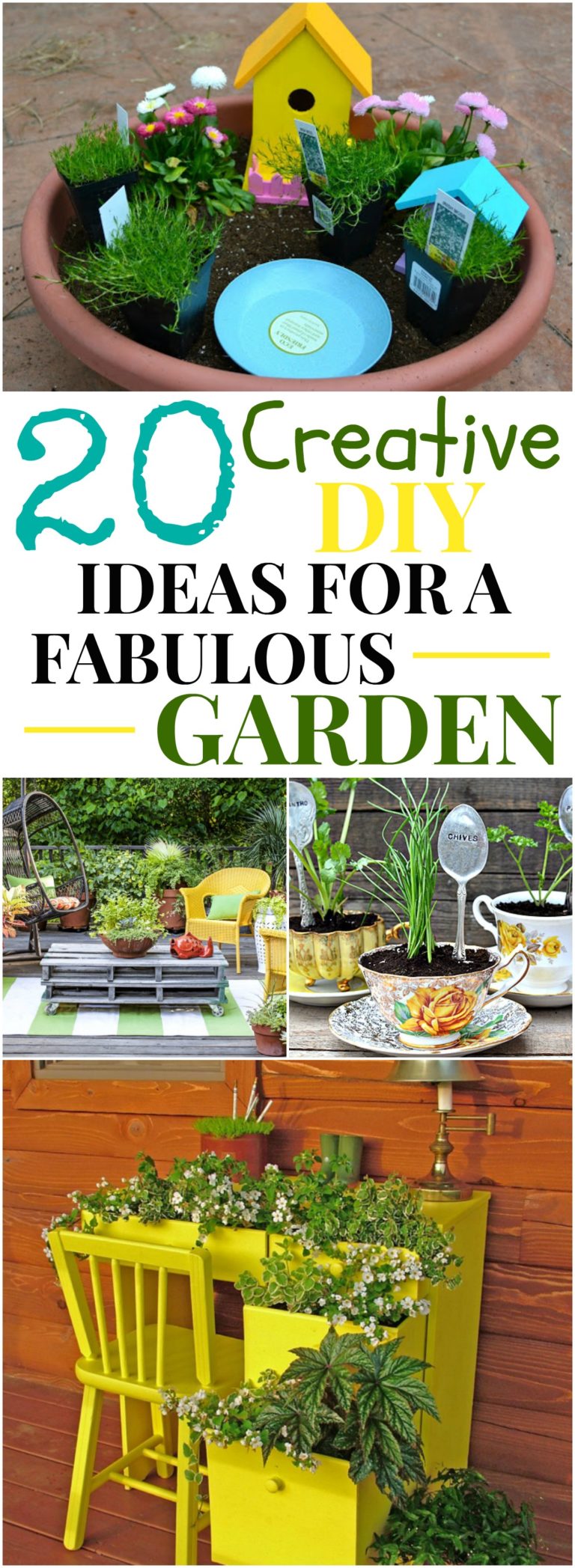 20 Creative DIY Ideas For A Fabulous Garden - Kisses for Breakfast
