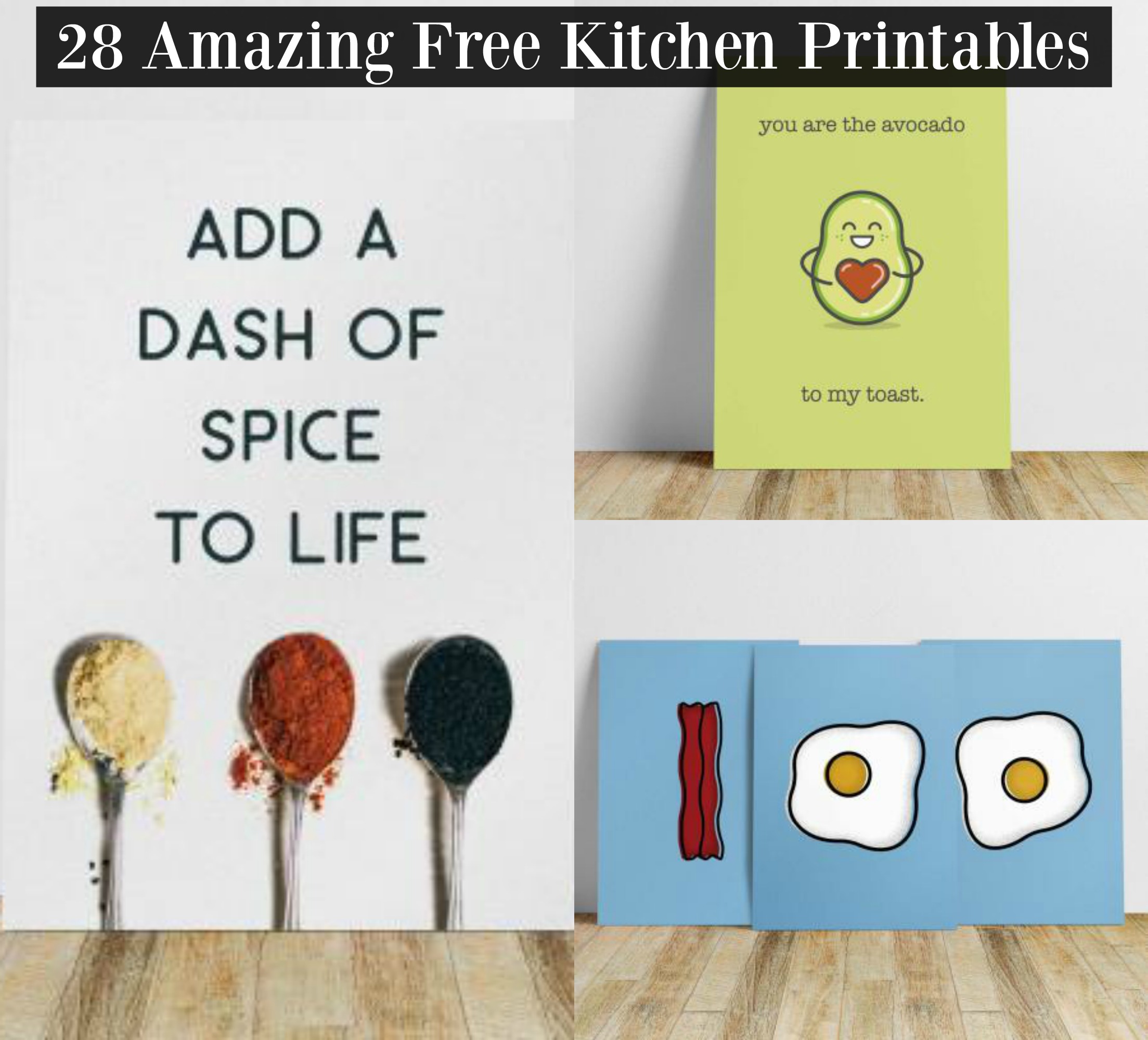 28 Amazing and Free Kitchen Printables - Kisses for Breakfast
