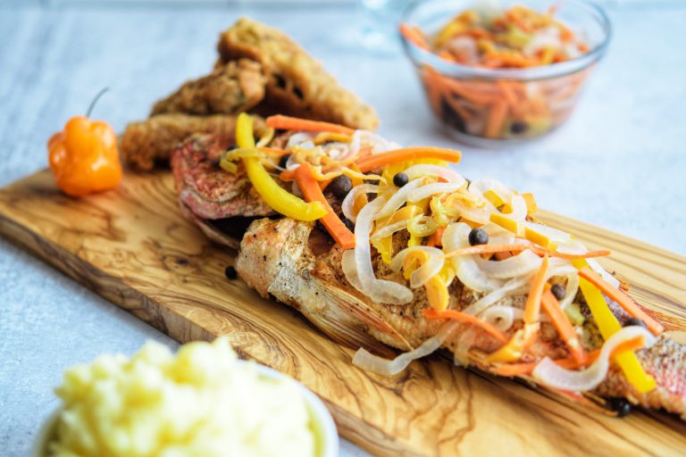 Jamaican Escoveitch (Escovitch) Fish - Kisses for Breakfast